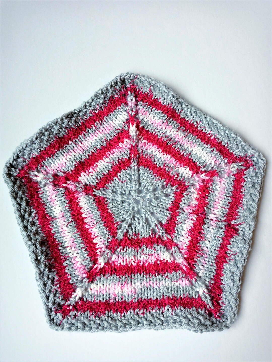 Hand Knit Star Dish Cloth: Cotton-polyester Scrubbie Cloth - Etsy