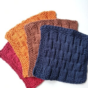 4 Pack Handknit Cotton Dishcloth, Seasonal Kitchen Cloth Gift Set ...