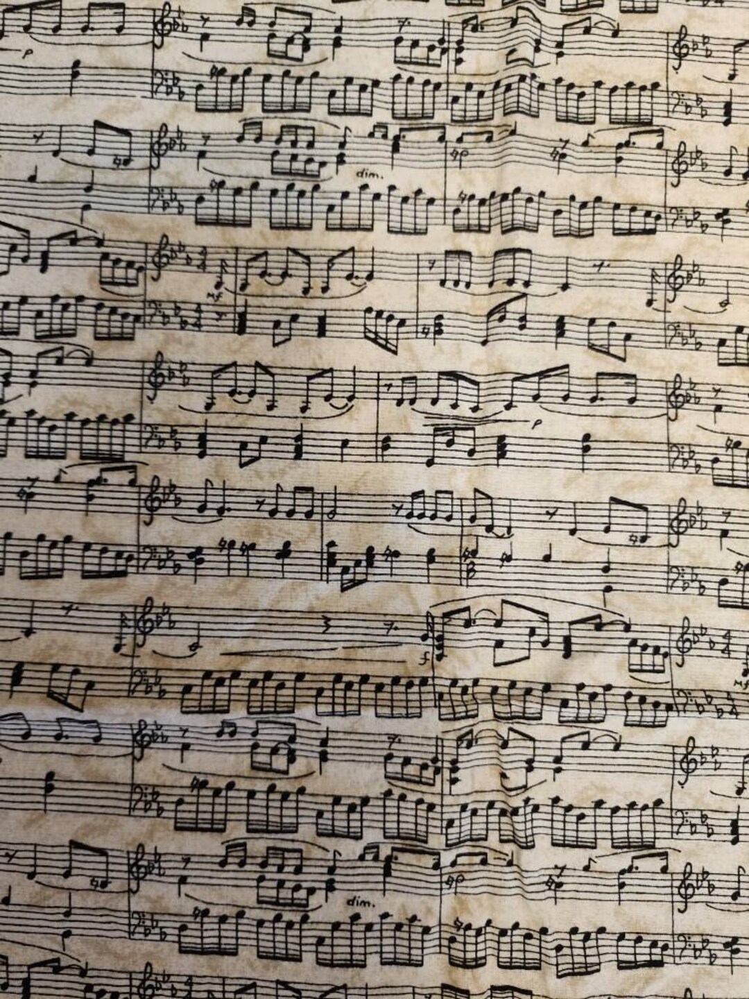 Music Fabric. Treble Clef Bass Cleff NEW (35") - Etsy