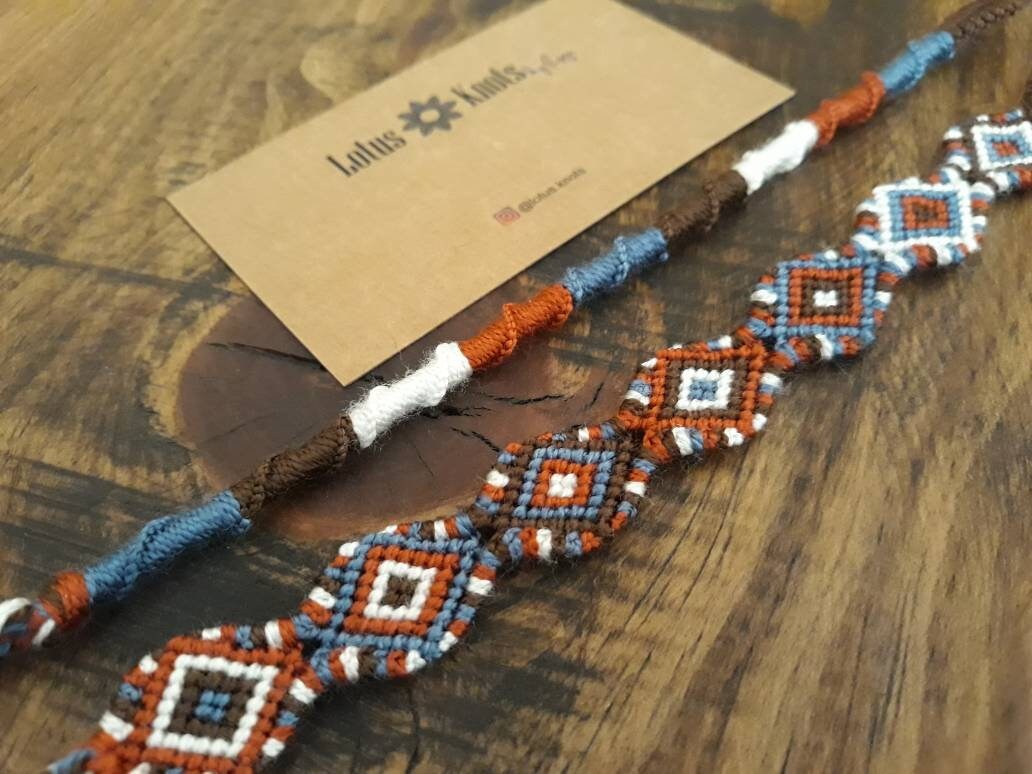 Set of 2 Handwoven Ethnic Tribal Friendship Bracelet With Boho - Etsy