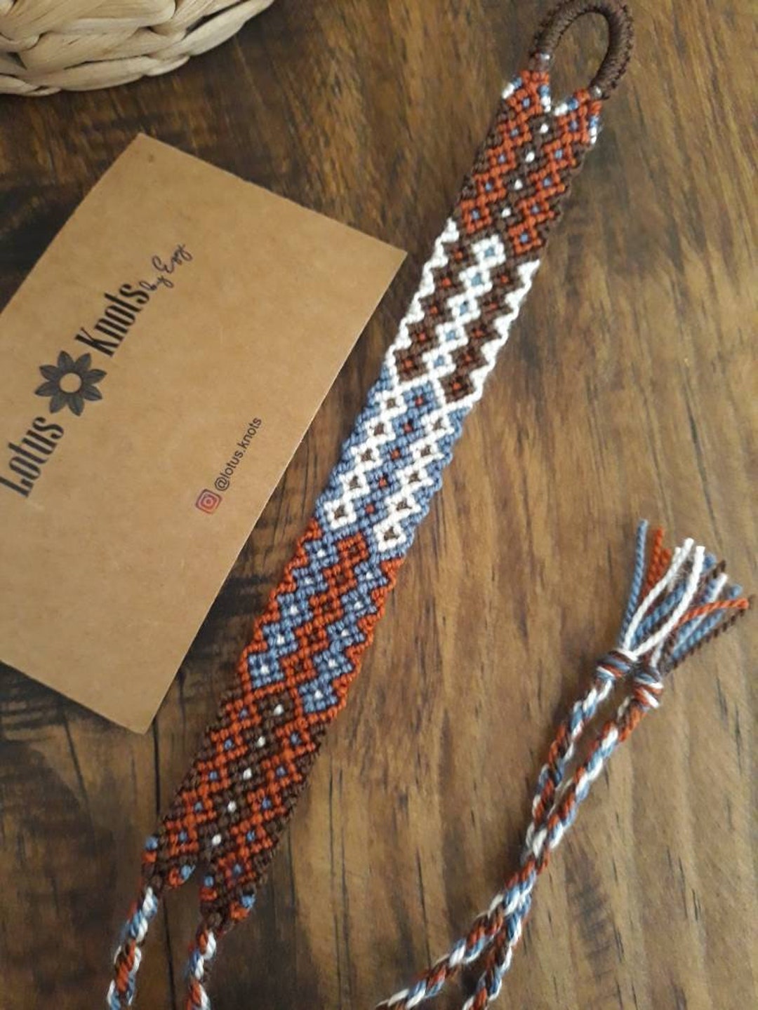 Wide Tribal Friendship Bracelet Woven, Handcrafted Boho Jewelry With ...