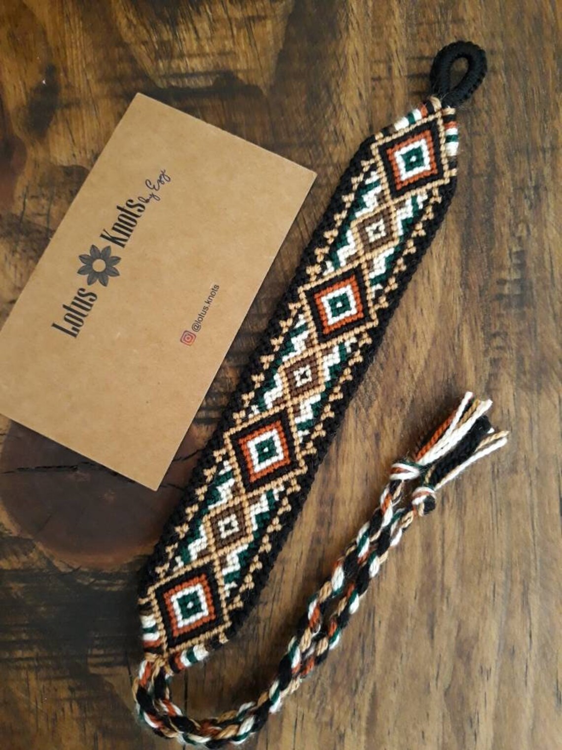 Bohemian Earth Color Wide Woven Friendship Bracelet for Women | Etsy