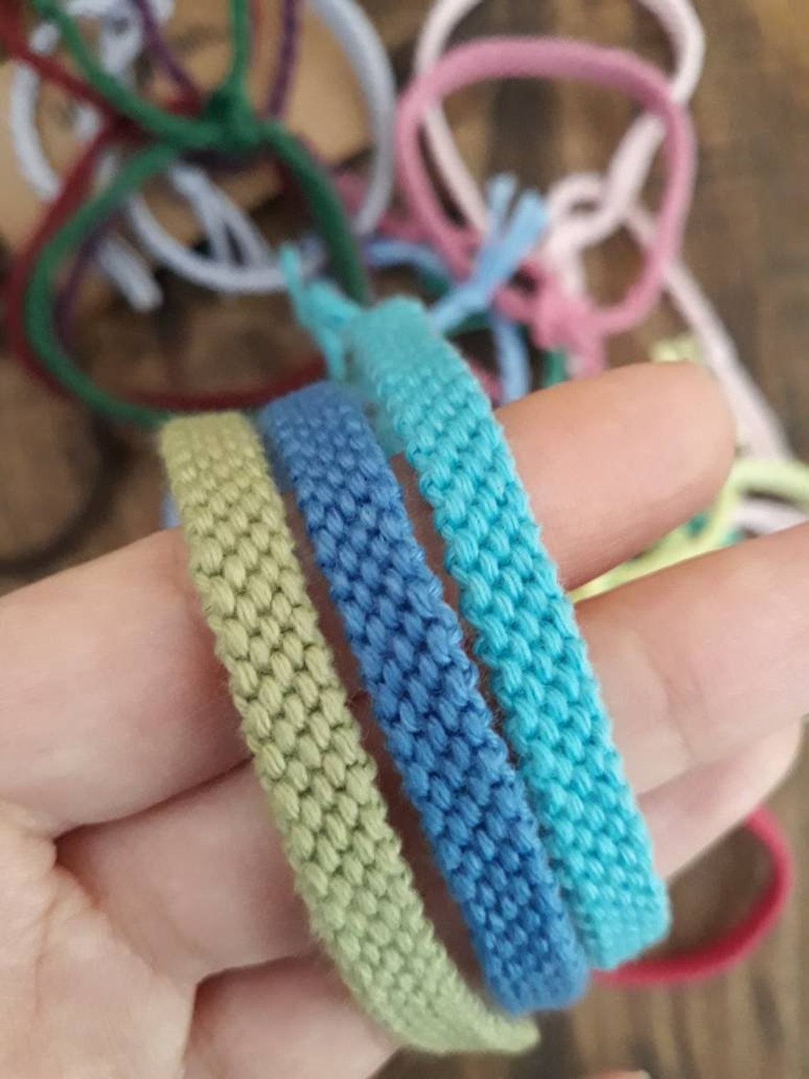 Set of 3 Thin Woven Friendship Bracelet Pack Stackable VSCO | Etsy