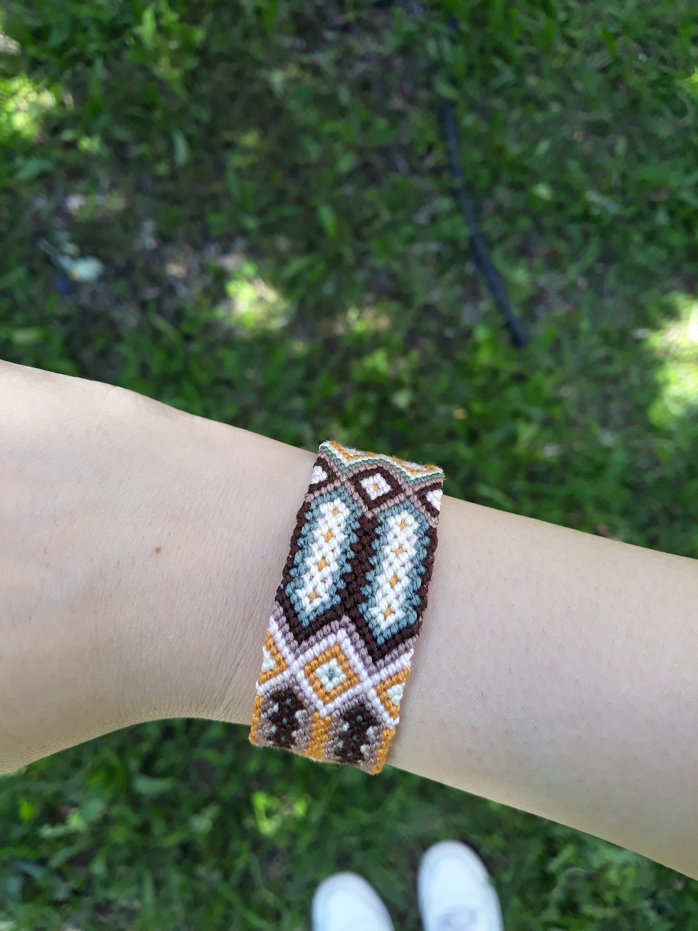 Wide Friendship Bracelet Woven Gift for Her, Him, Tribal Thick Bracelet ...