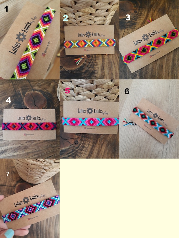 Diamond Pattern Handwoven Friendship Bracelet for Best Friends | Etsy