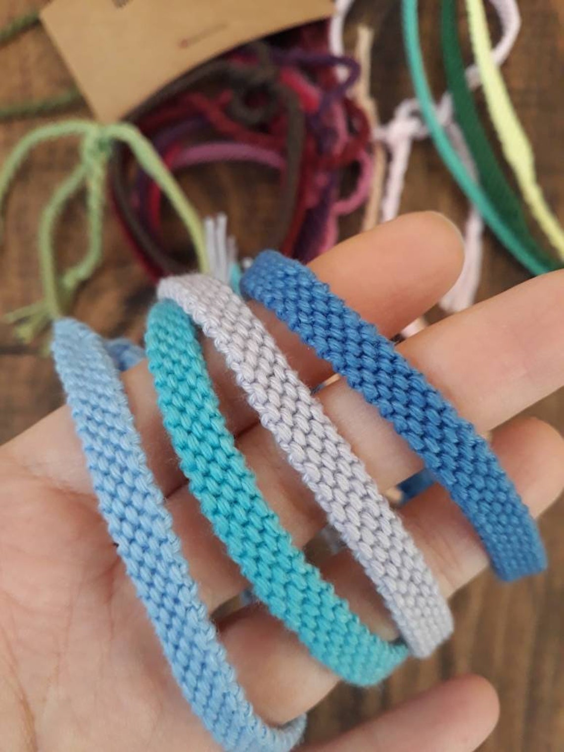 Set of 3 Thin Woven Friendship Bracelet Pack Stackable VSCO | Etsy