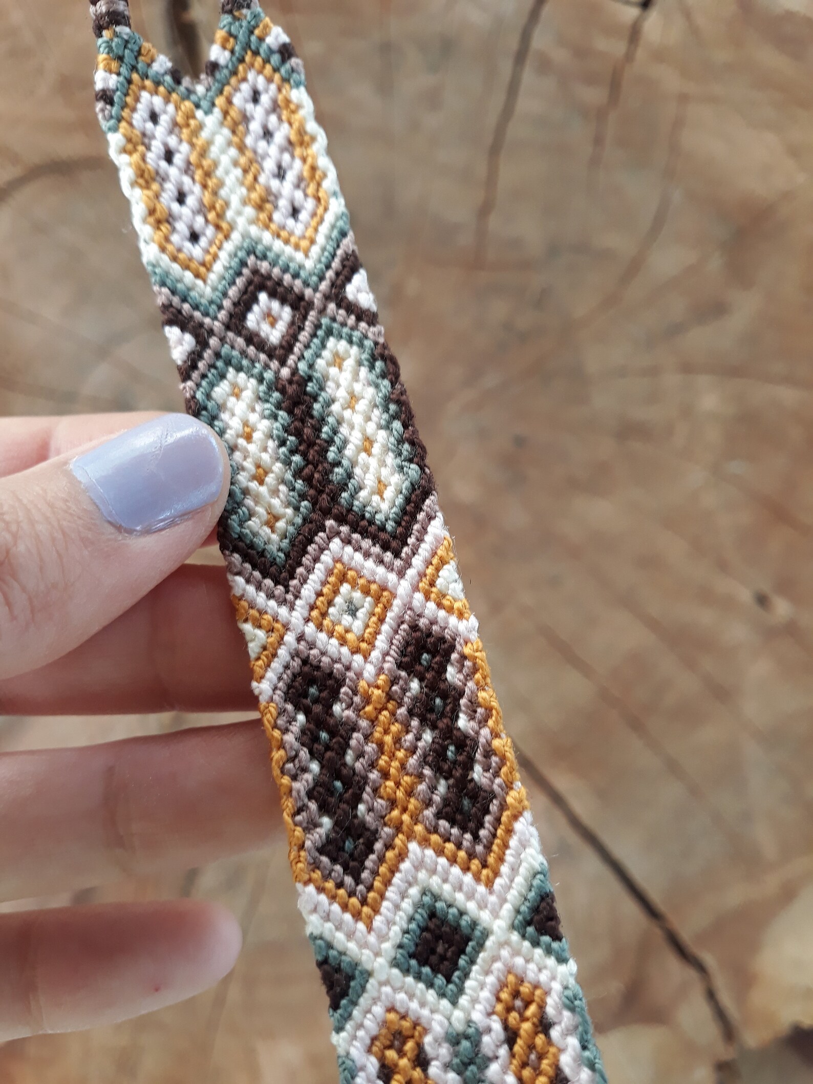 Wide Friendship Bracelet Woven Gift for Her, Him, Tribal Thick Bracelet ...