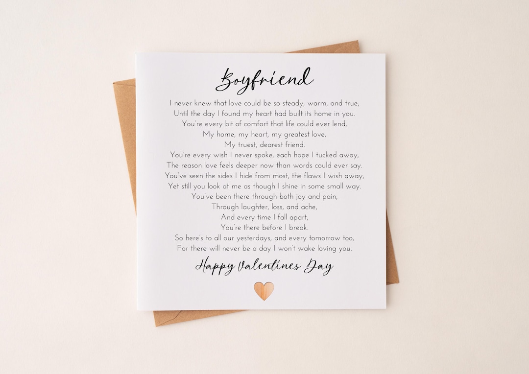 Valentines Day Card Verse Valentines Day Card, Husband, Wife ...