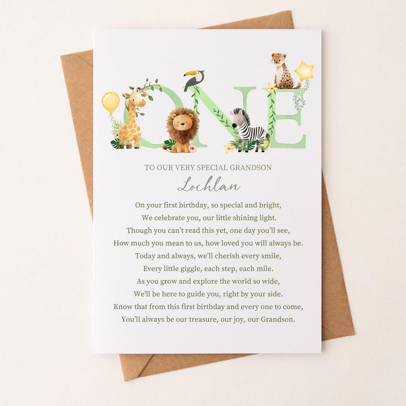 Personalised Age 1 Card - Etsy UK