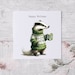 A6/A5 Unique Birthday Card Funny Badger Watercolour Card You Are ...