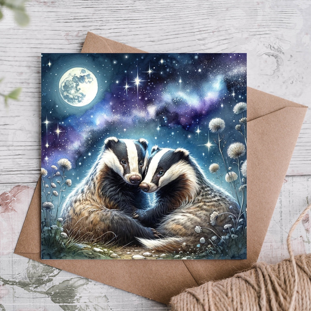 Badger Birthday Card, Birthday Card, Badger Birthday Card - Etsy