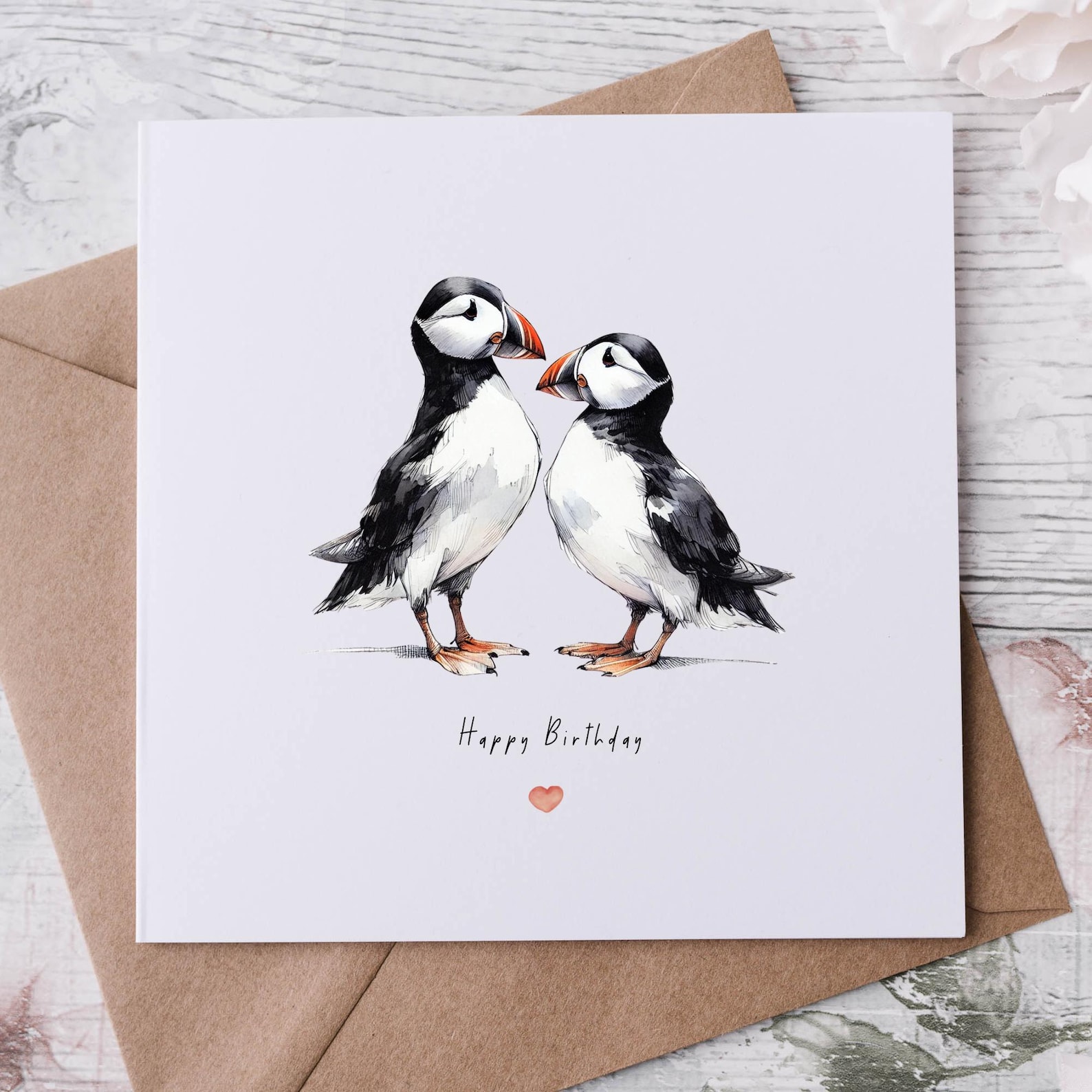 Party Puffin Birthday Card, Card for Her, Card for Him, Puffin Birthday ...