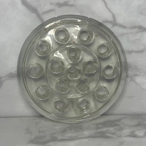 Vintage Clear Glass Flower Frog 16 Hole 5” for Floral Arranging Craft ...