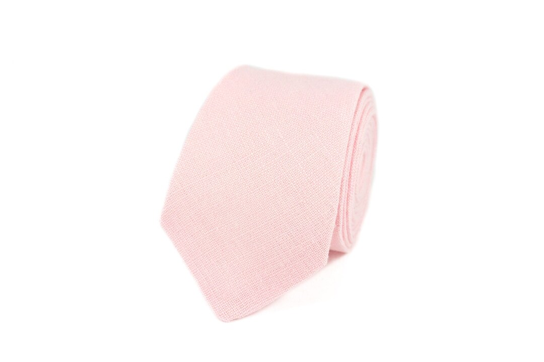 Light Pink Color Linen Best Men Ties for Weddings Available With ...