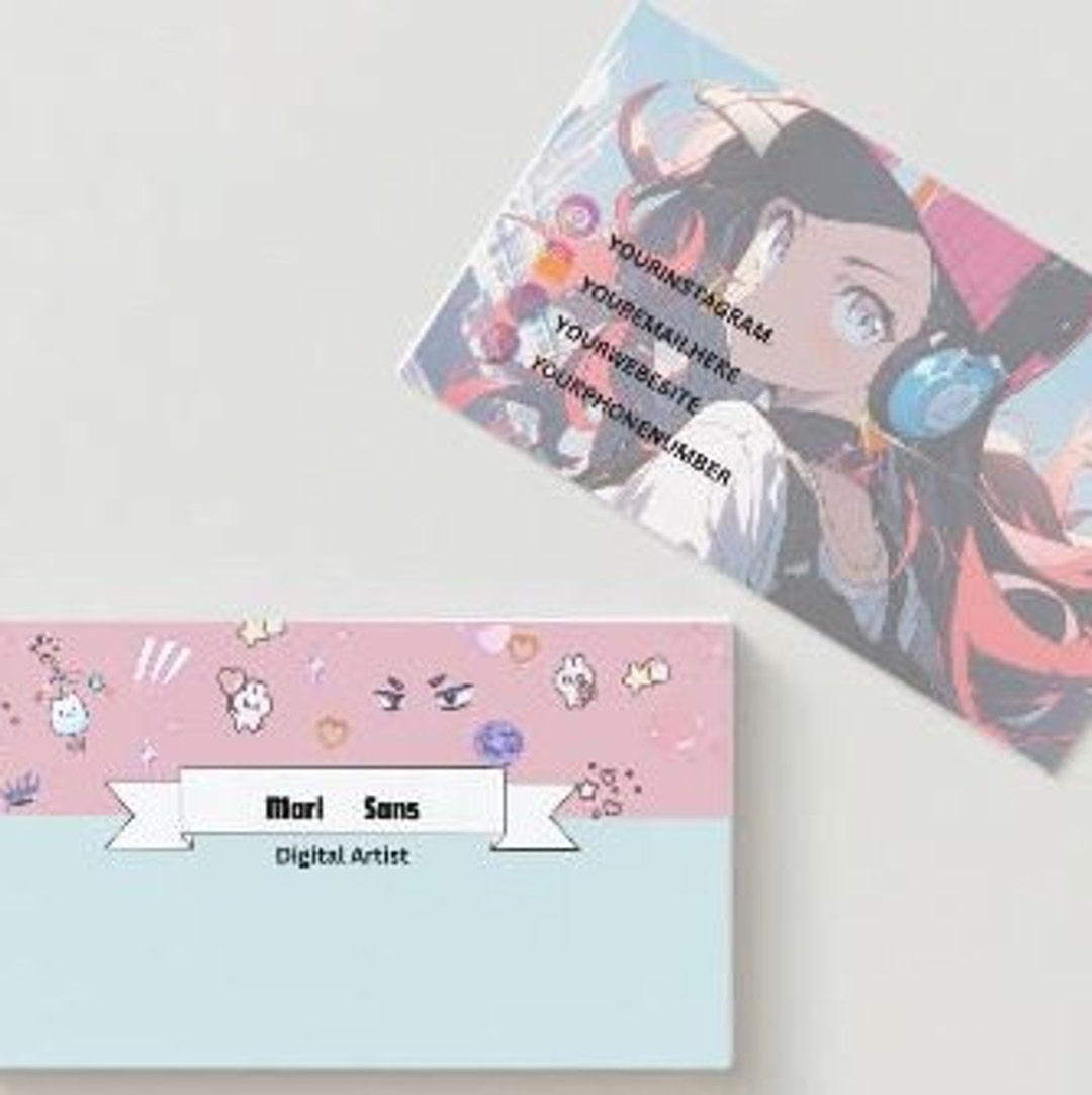 Anime Download Business Cards, Unique Printable Business Cards ...