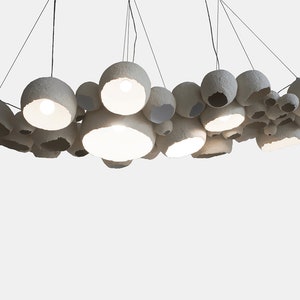 Pendant Papier Mache Hanging Lamp Interior Design Gift Idea Modern ...