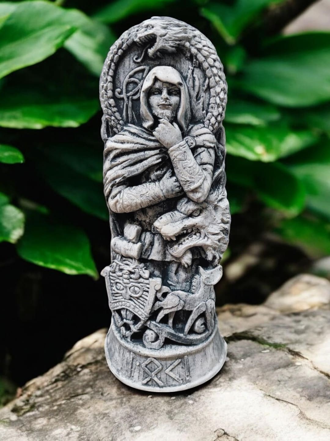 Norse Goddess Freya Statue Viking Dragon Garden Ornament Pagan Altar ...