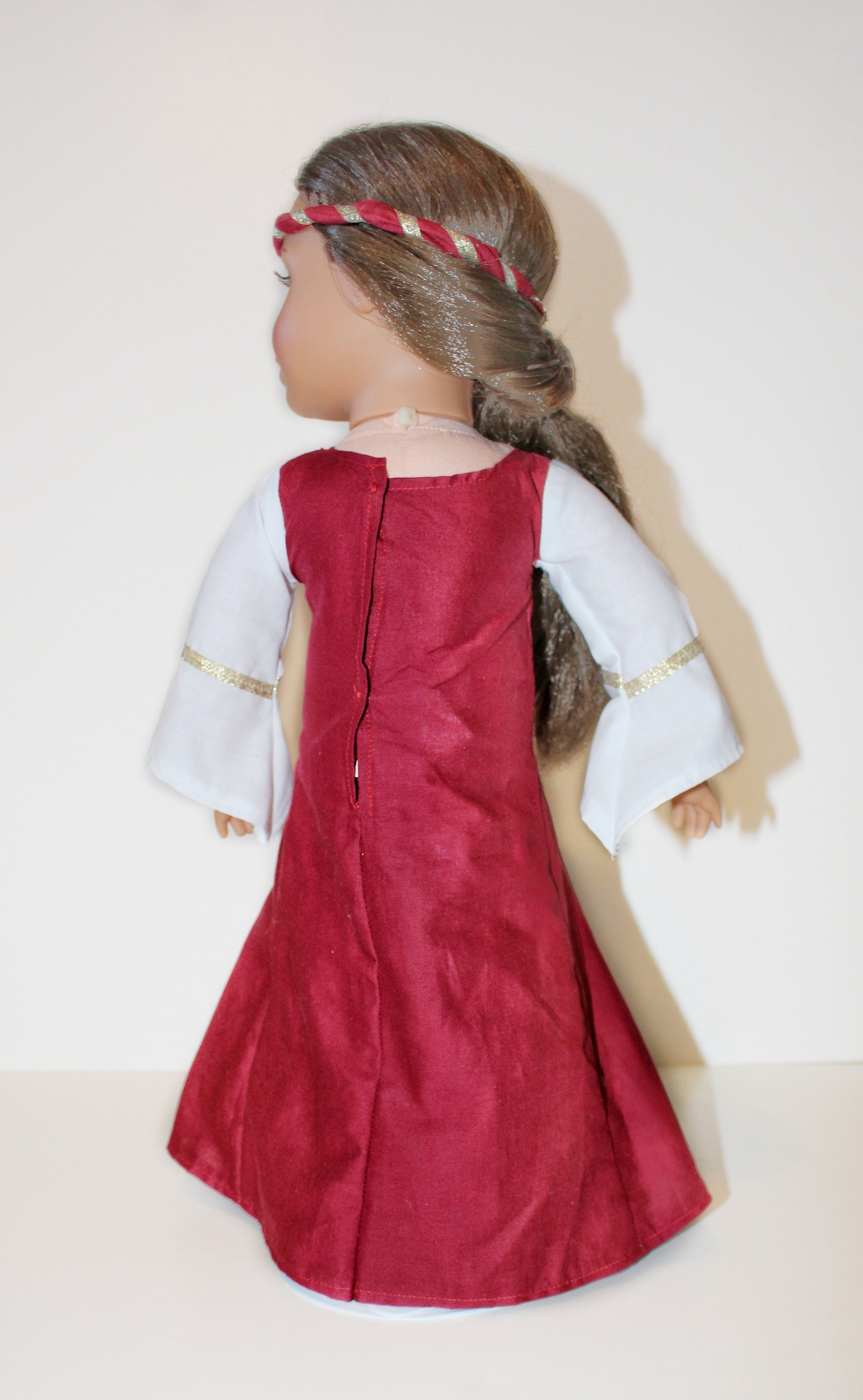 Medieval Doll Dress With Headpiece, 18 Inch Doll Clothes - Etsy