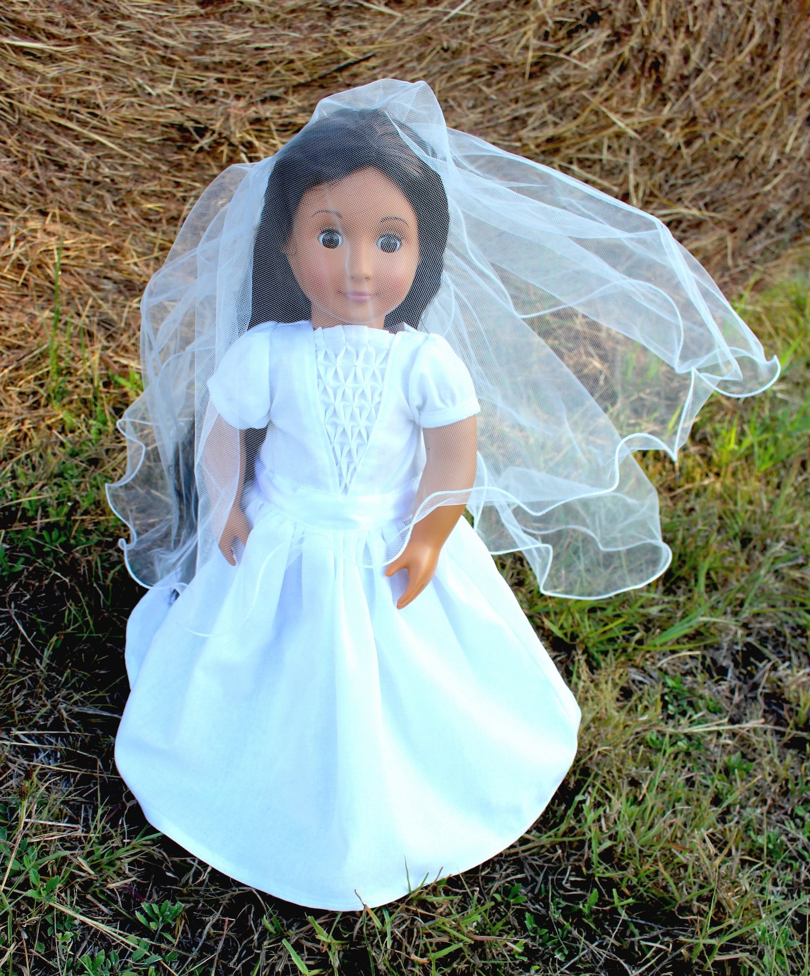 Doll Wedding Dress and Veil, 18 Inch Doll Gown - Etsy