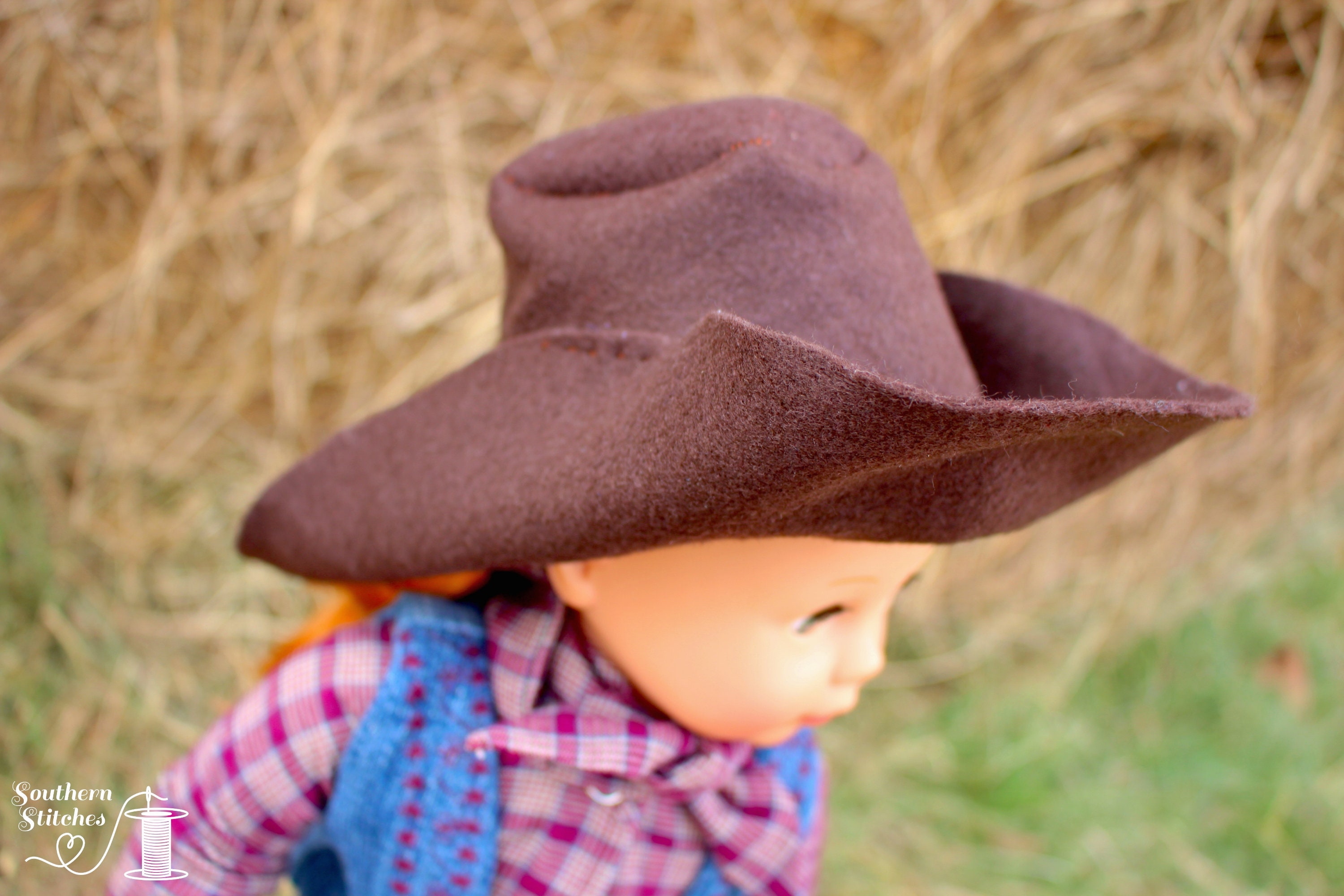 Cowgirl Outfit for 18 Inch Doll, Cowboy Hat, Tied Bandana, Cowboy Boots ...
