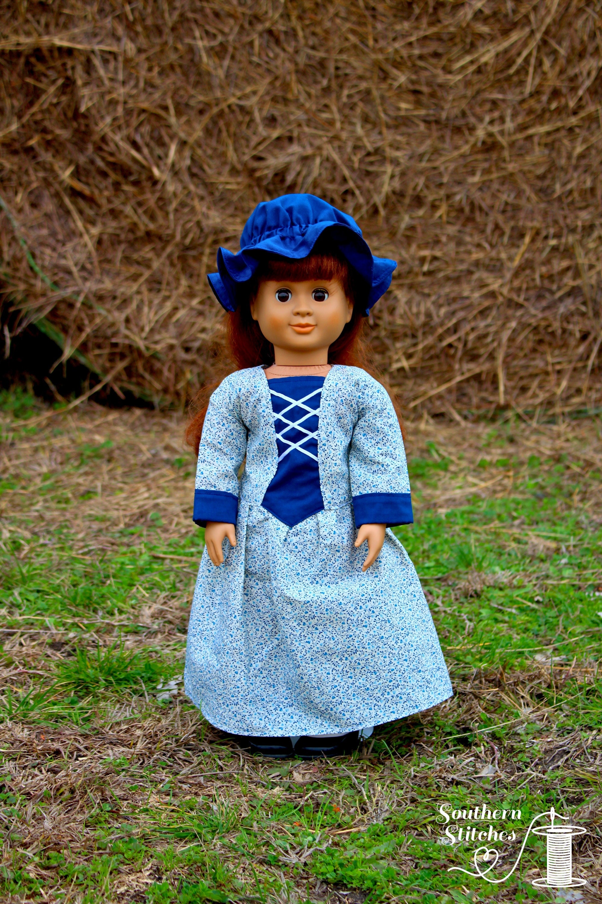 Colonial Doll Dress with Bonnet 18 Inch Doll Clothes | Etsy