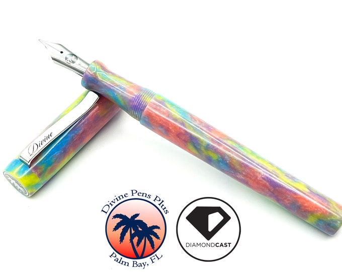 Agape Fountain Pen - "unicorn Poop" Diamondcast™ by Divine Pens Plus - Etsy