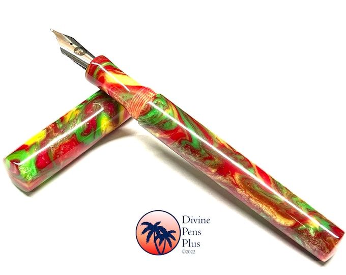 Spes Fountain Pen - "fantasy Fest" by Divine Pens - Etsy