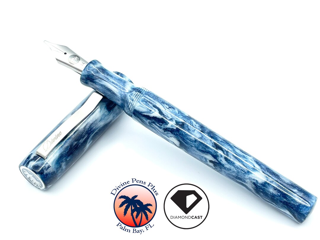 Agape Fountain Pen - "midnight Skies" Diamondcast™ by Divine Pens Plus ...