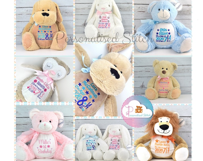Personalised Teddy Bears / Personalized Gift / Embroidered Teddies ...
