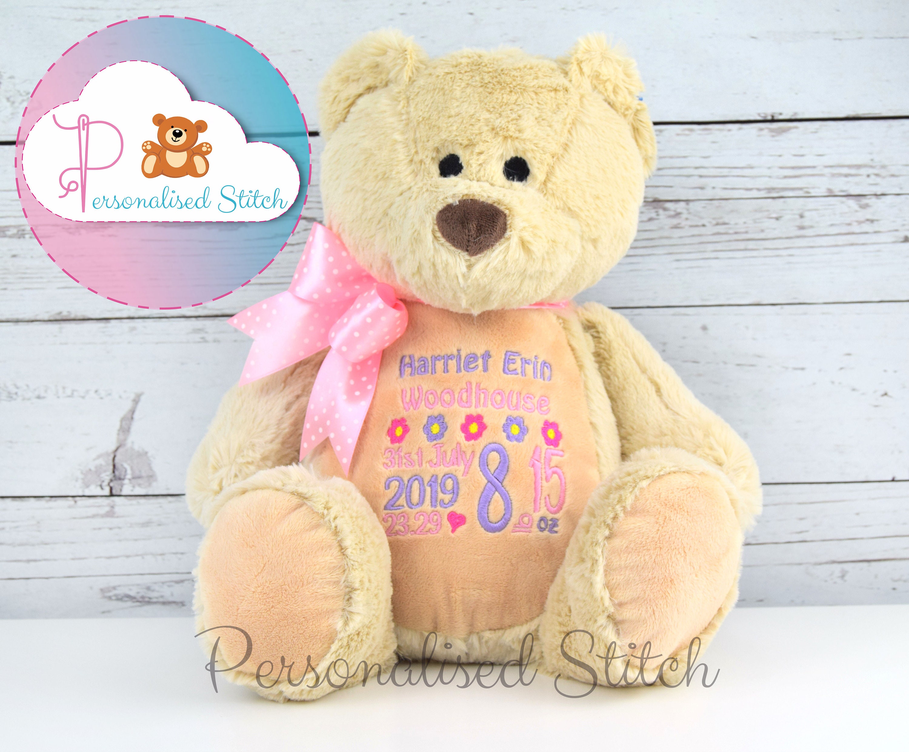 Personalised Teddy Bear Personalized Stuffed Animal Teddies Birthday ...