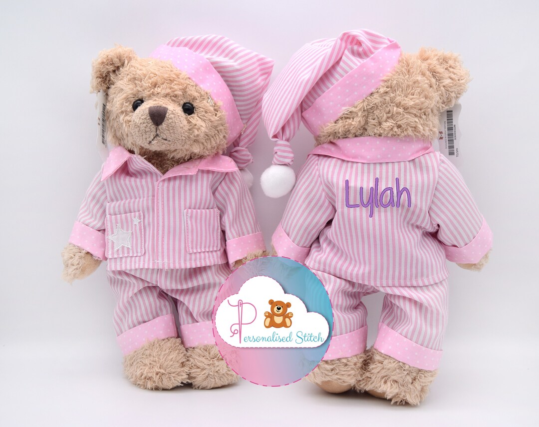 Personalised Embroidered Teddy Bears Personalized Gift Pyjamas Teddies ...