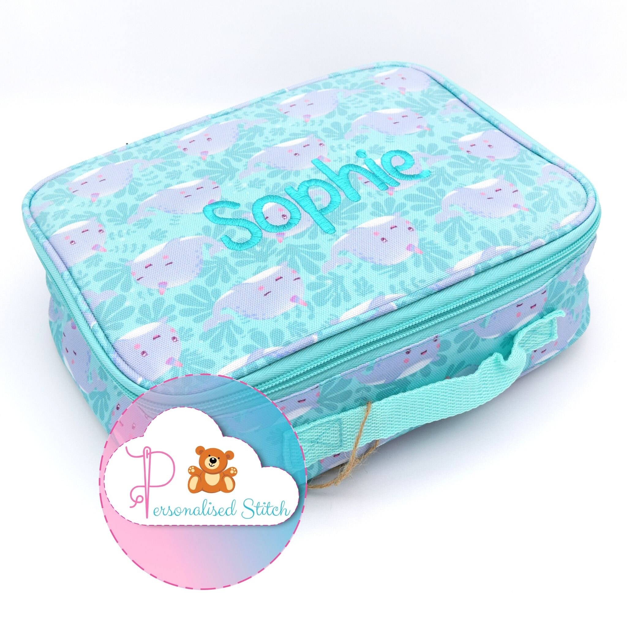 Personalised Embroidered Lunch Box Back to School Kids Boys - Etsy UK