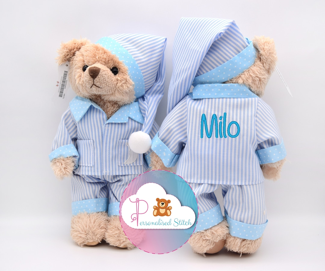 Personalised Embroidered Teddy Bears Personalized Pyjamas Teddies New ...