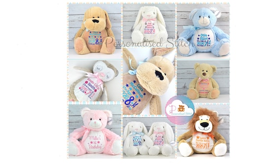 Personalised Teddy Bears / Personalized Gift / Embroidered - Etsy UK