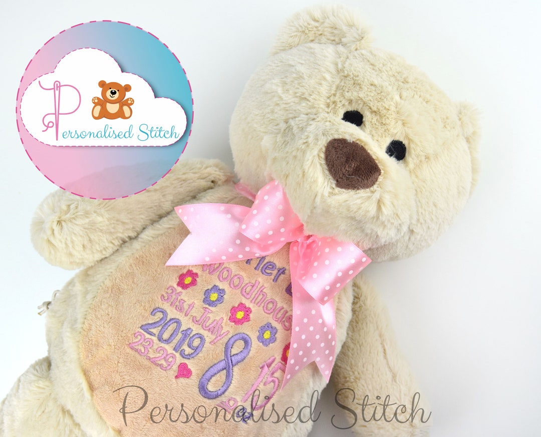 Personalised Baby Teddy Bear Personalized Teddies Stuffed Animal ...