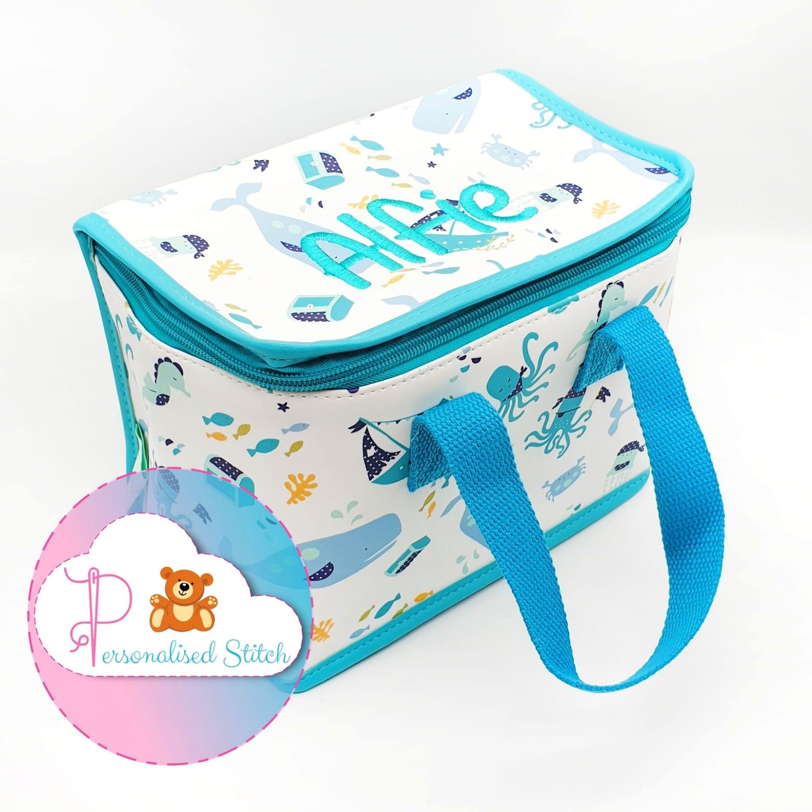 Personalised Embroidered Kids Lunch Box Bag Back to School - Etsy UK