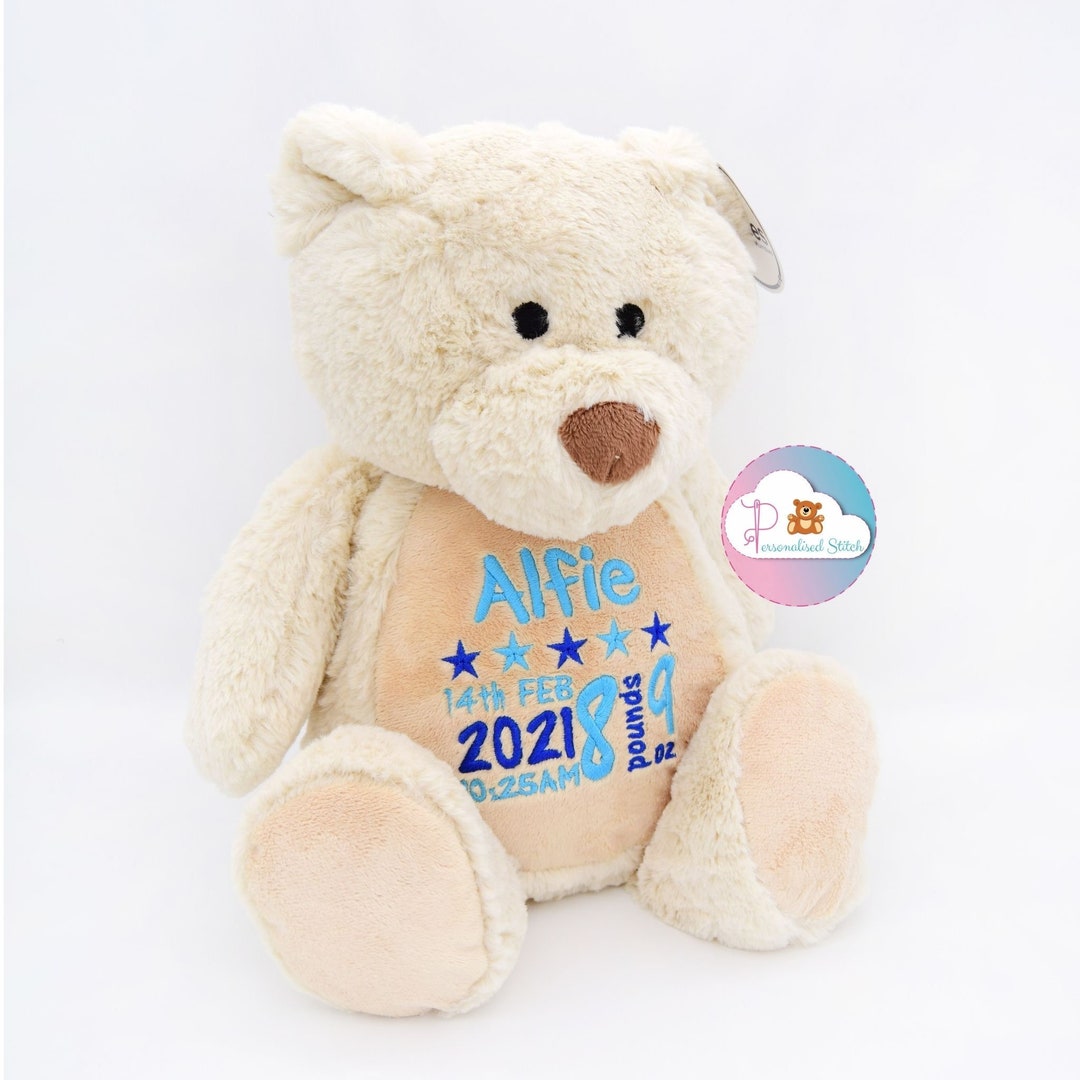Personalised Teddy Bear for Baby, Personalized Gift, Stuffed Animal ...