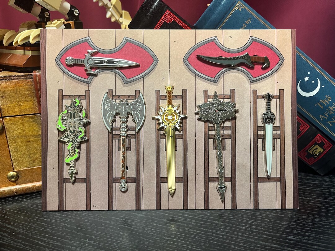 Elderscrolls Skyrim 7 Piece Weapon Set Daedric Artefacts - Etsy