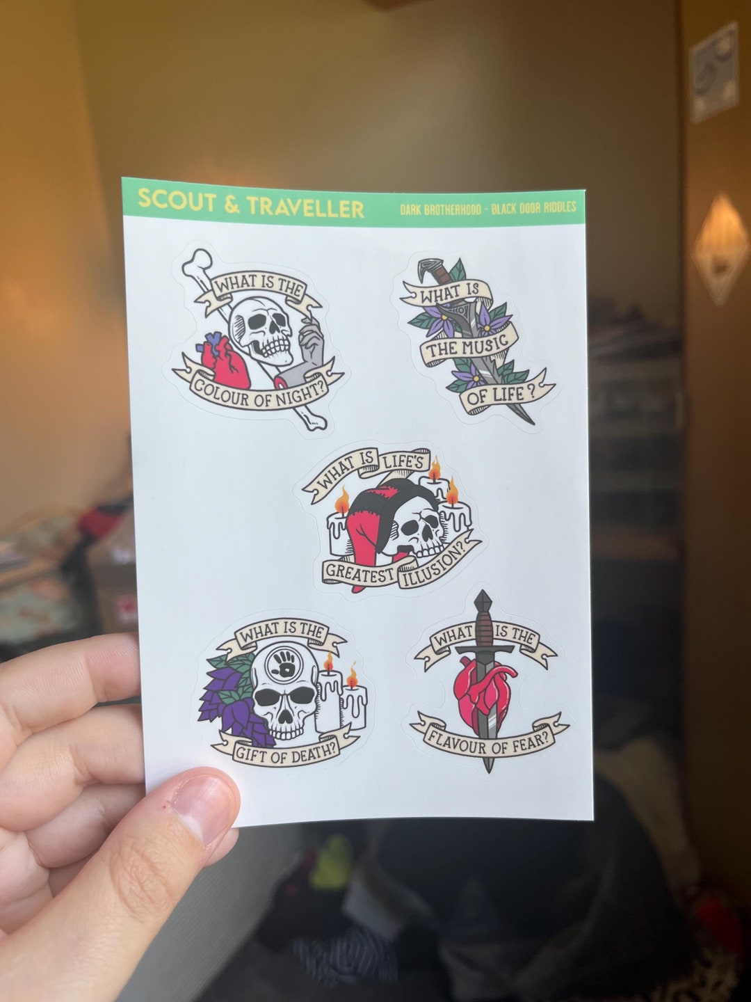 Elderscrolls Dark Brotherhood Sticker Sheet - MATT - Etsy