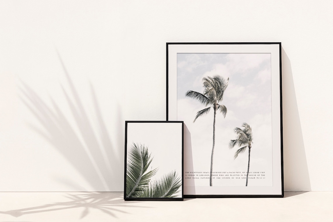 Palm Tree Bible Verse Wall Art Printable Tropical Beach - Etsy