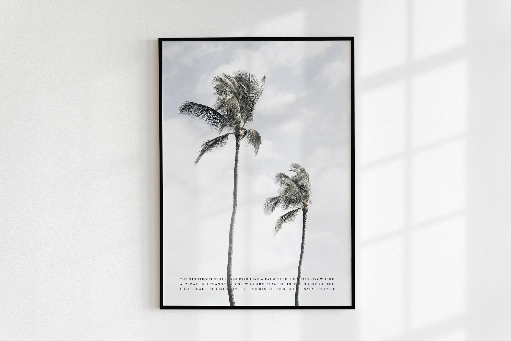 Palm Tree Bible Verse Wall Art Printable Tropical Beach - Etsy