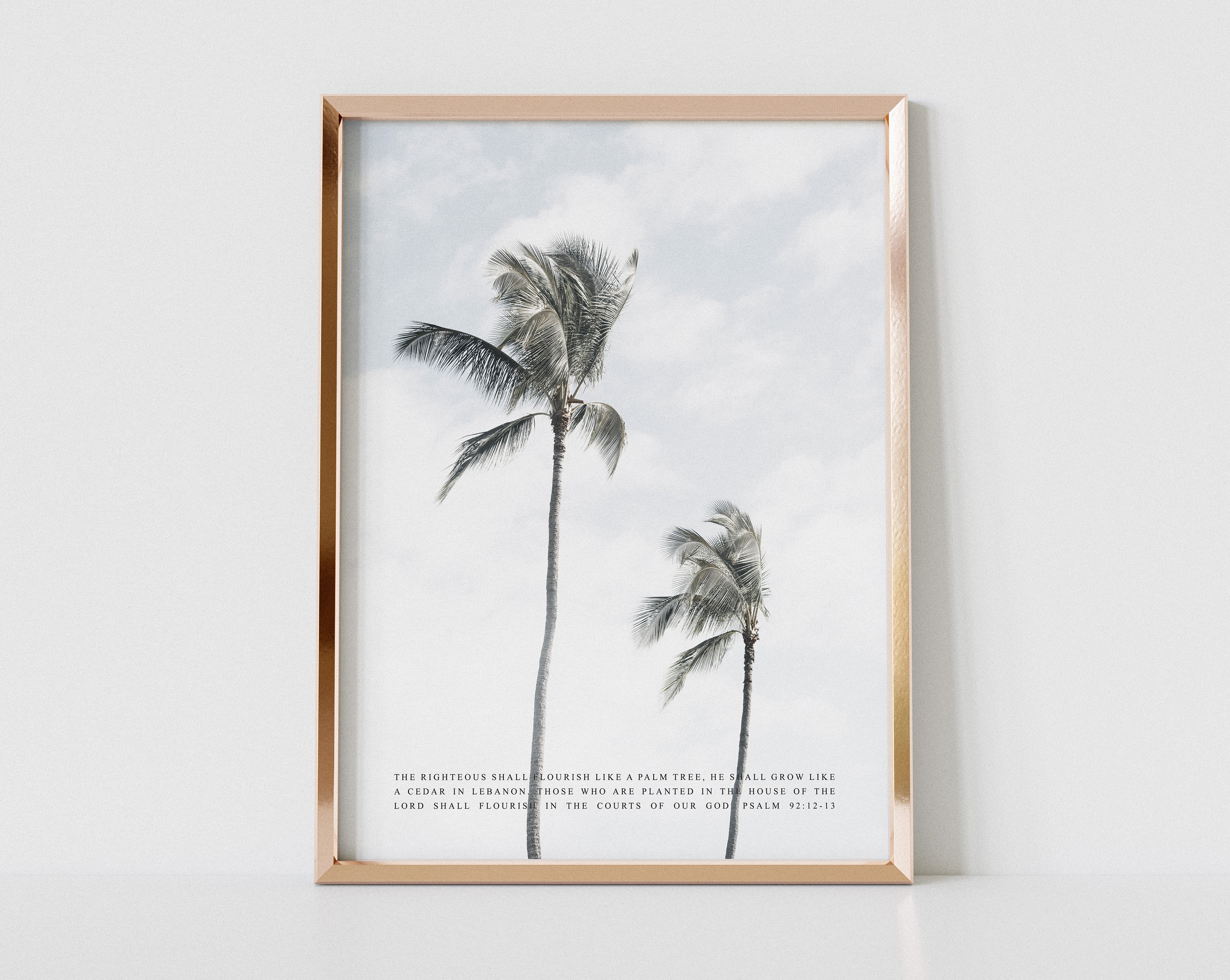 Palm Tree Bible Verse Wall Art Printable Tropical Beach - Etsy