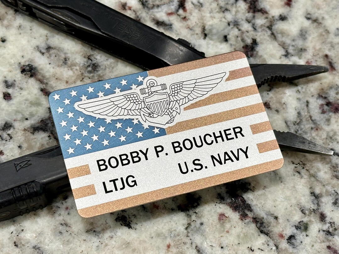 Modern US Navy Aviator Name Plate Stainless Steel USA - Etsy