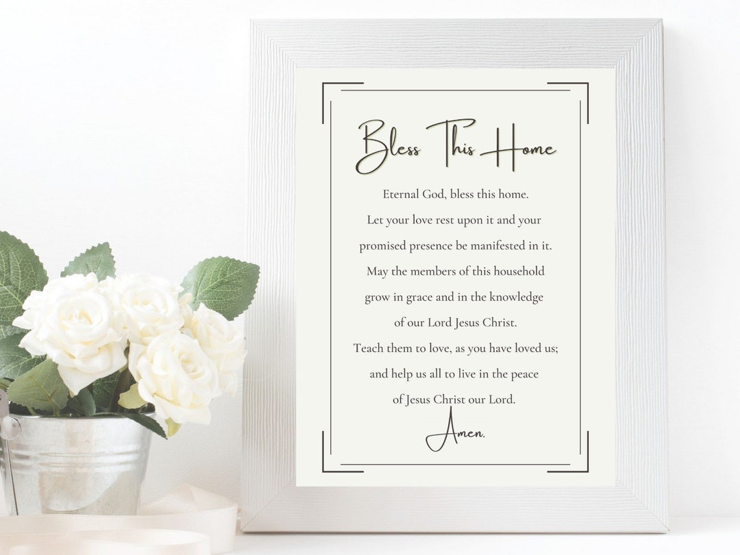 Home Blessing | SIMPLE VERSION | Housewarming Gift | Home Decor Art ...