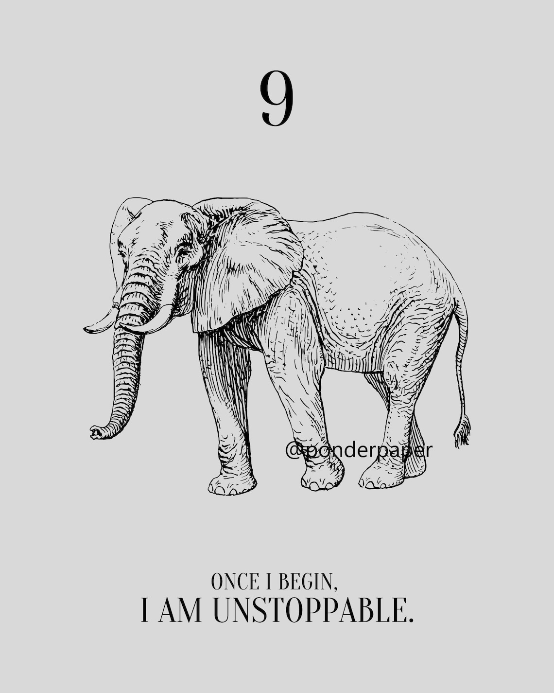 Enneagram 9 Animal Print | 8X10 INSTANT DOWNLOAD | Printable | Type ...