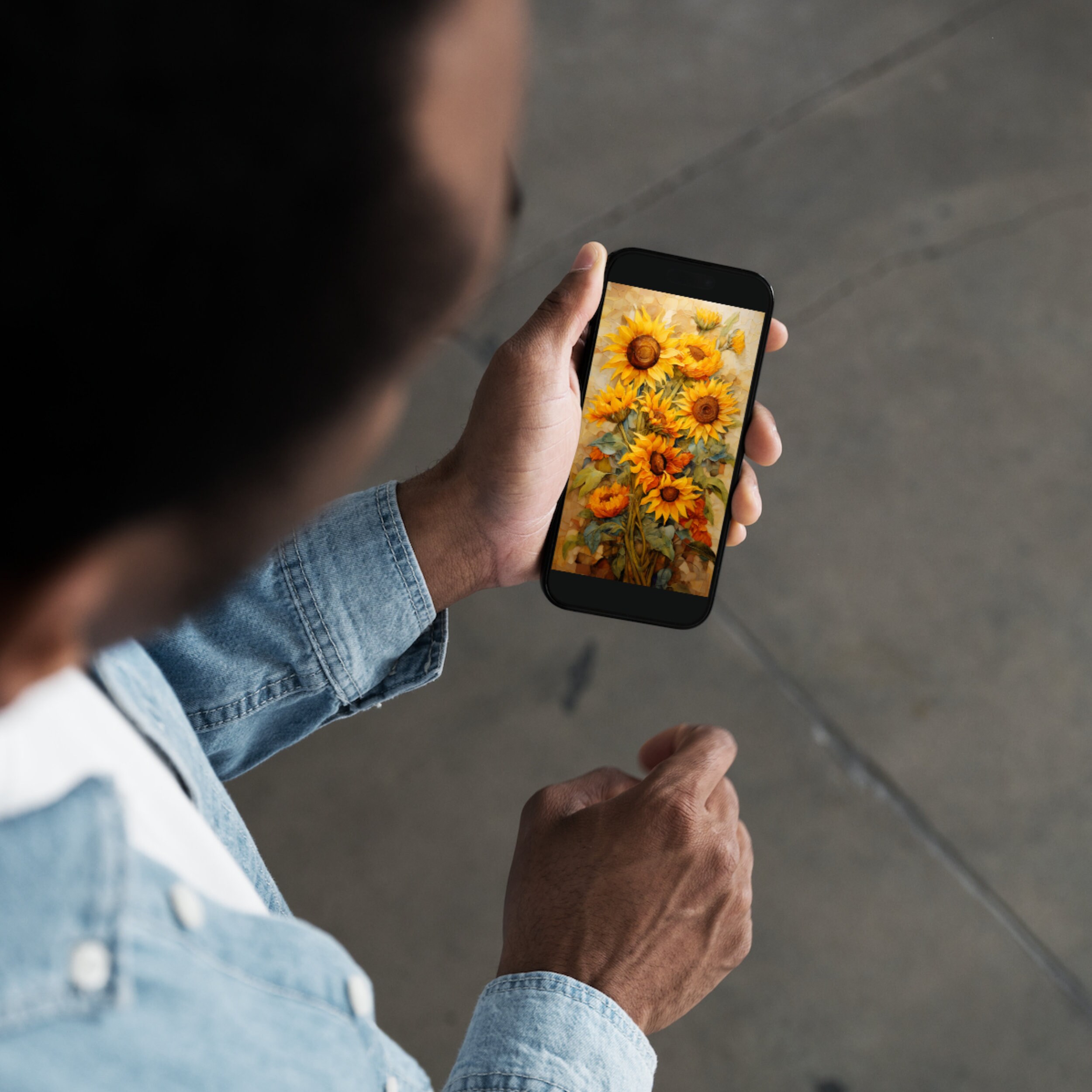 Sunflower Quilt Phone Wallpaper: A Burst of Nature's Charm for Iphones ...