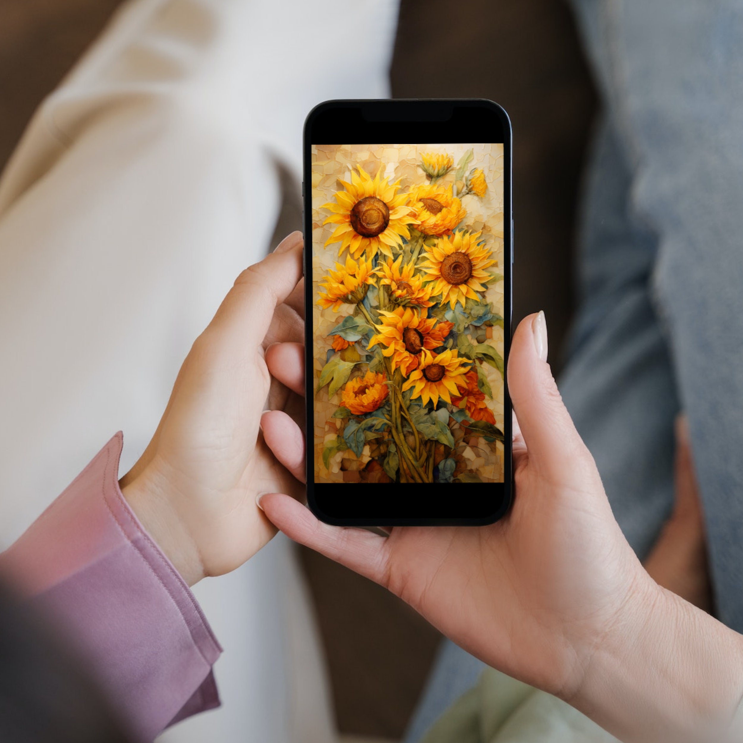 Sunflower Quilt Phone Wallpaper: A Burst of Nature's Charm for Iphones ...