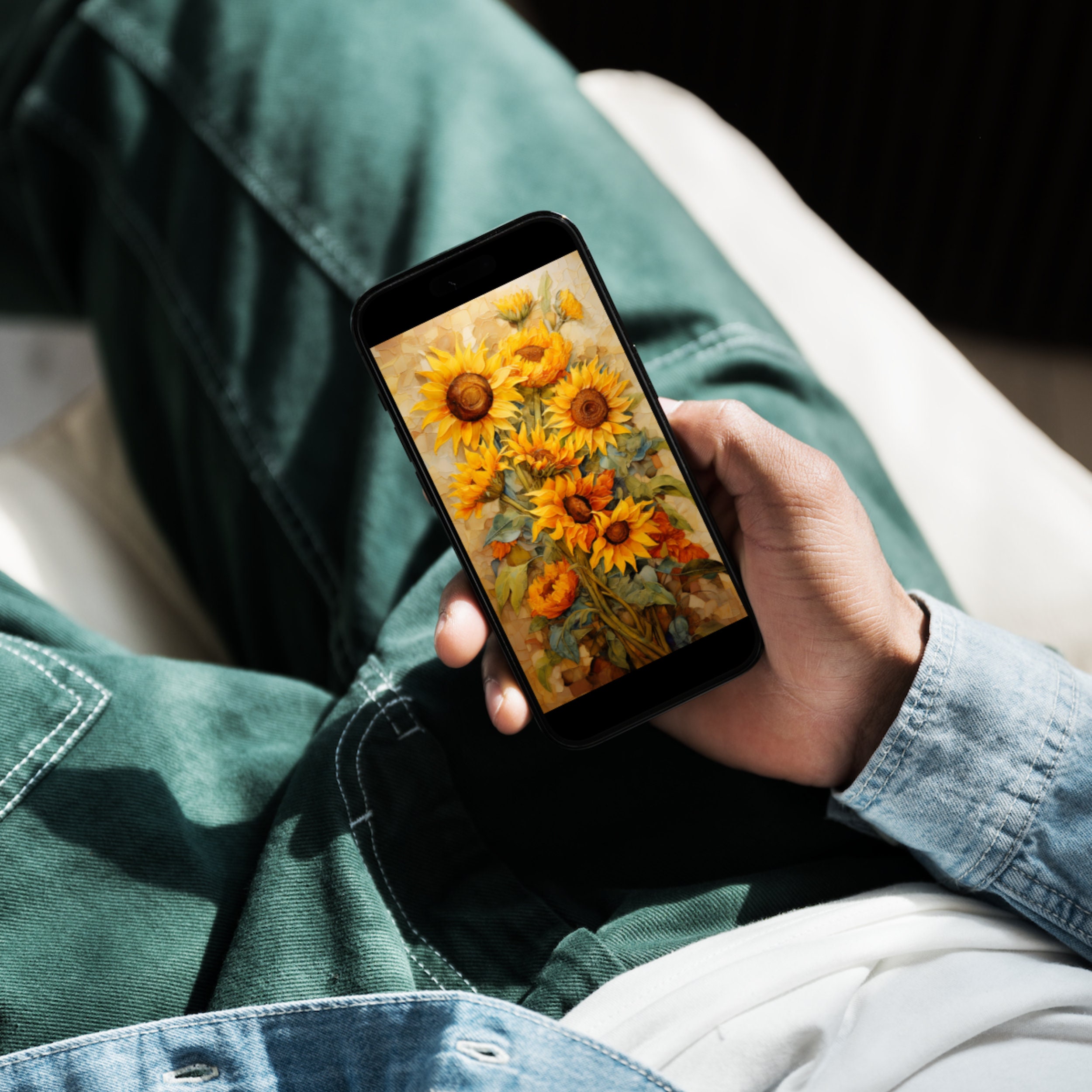 Sunflower Quilt Phone Wallpaper: A Burst of Nature's Charm for Iphones ...