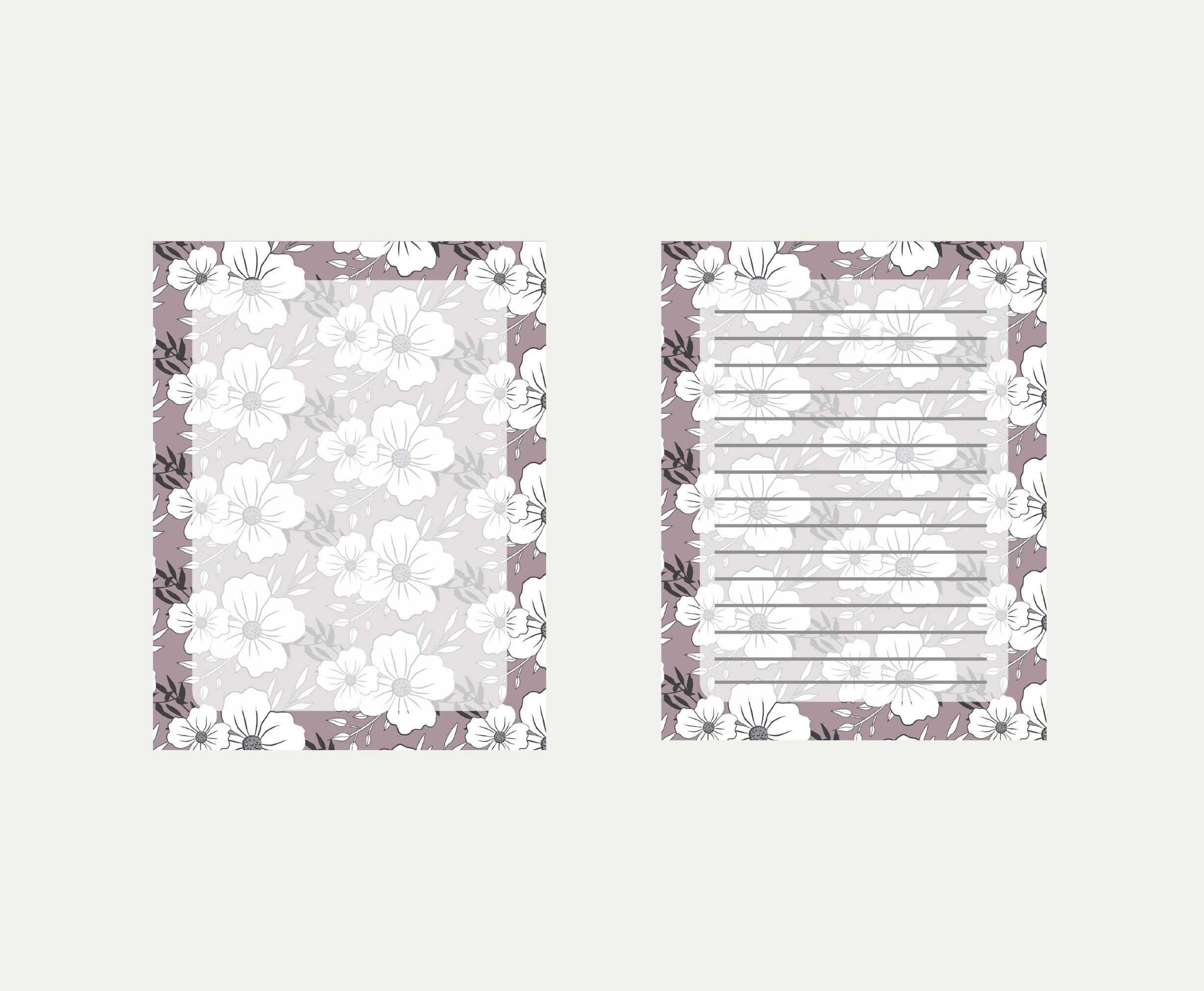 Printable Floral Stationery Printable Stationery US Letter - Etsy