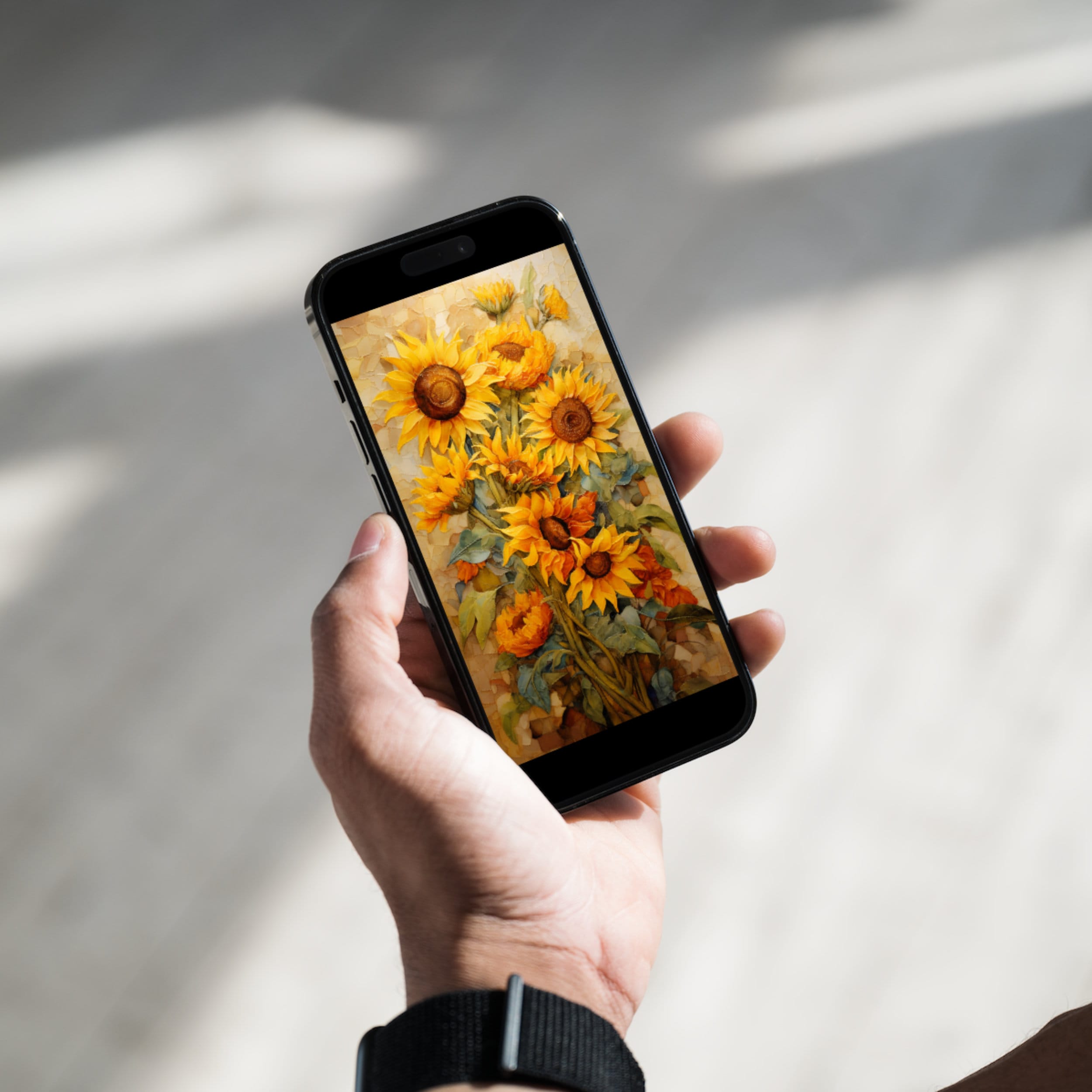 Sunflower Quilt Phone Wallpaper: A Burst of Nature's Charm for Iphones ...
